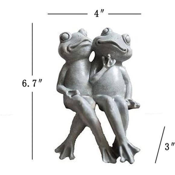 Accents | Frog Statue Vintage Couple Sitting Frogs Figurine Love Shelf ...